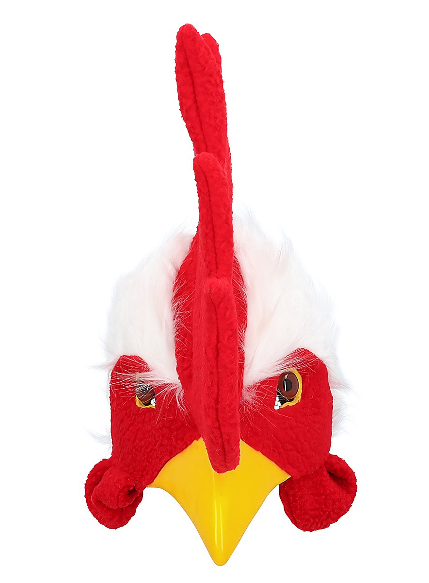 Mezza maschera da gallo in peluche - maskworld.com
