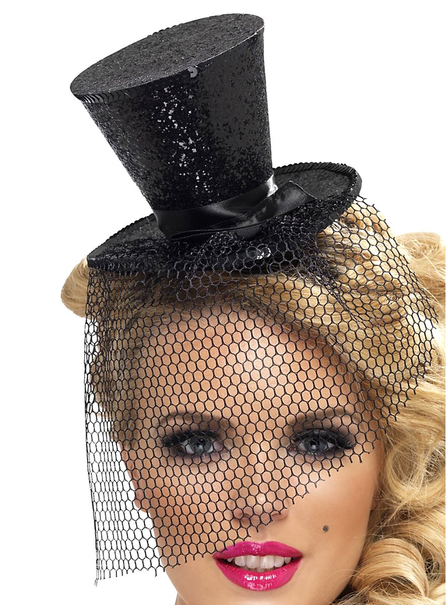 Mini cappello a cilindro nero - maskworld.com