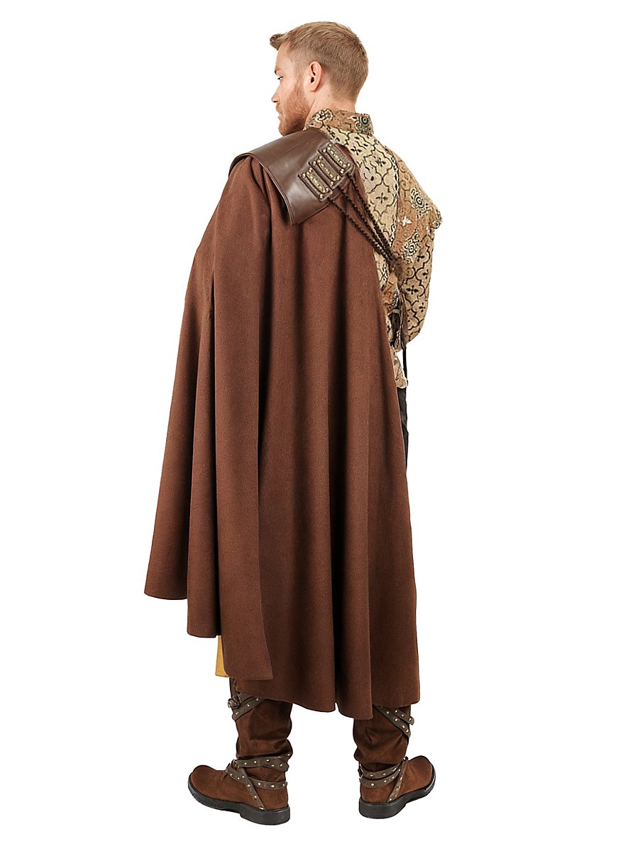 Musketeer shoulder cape with triple lacing - Guillaume, brown ...