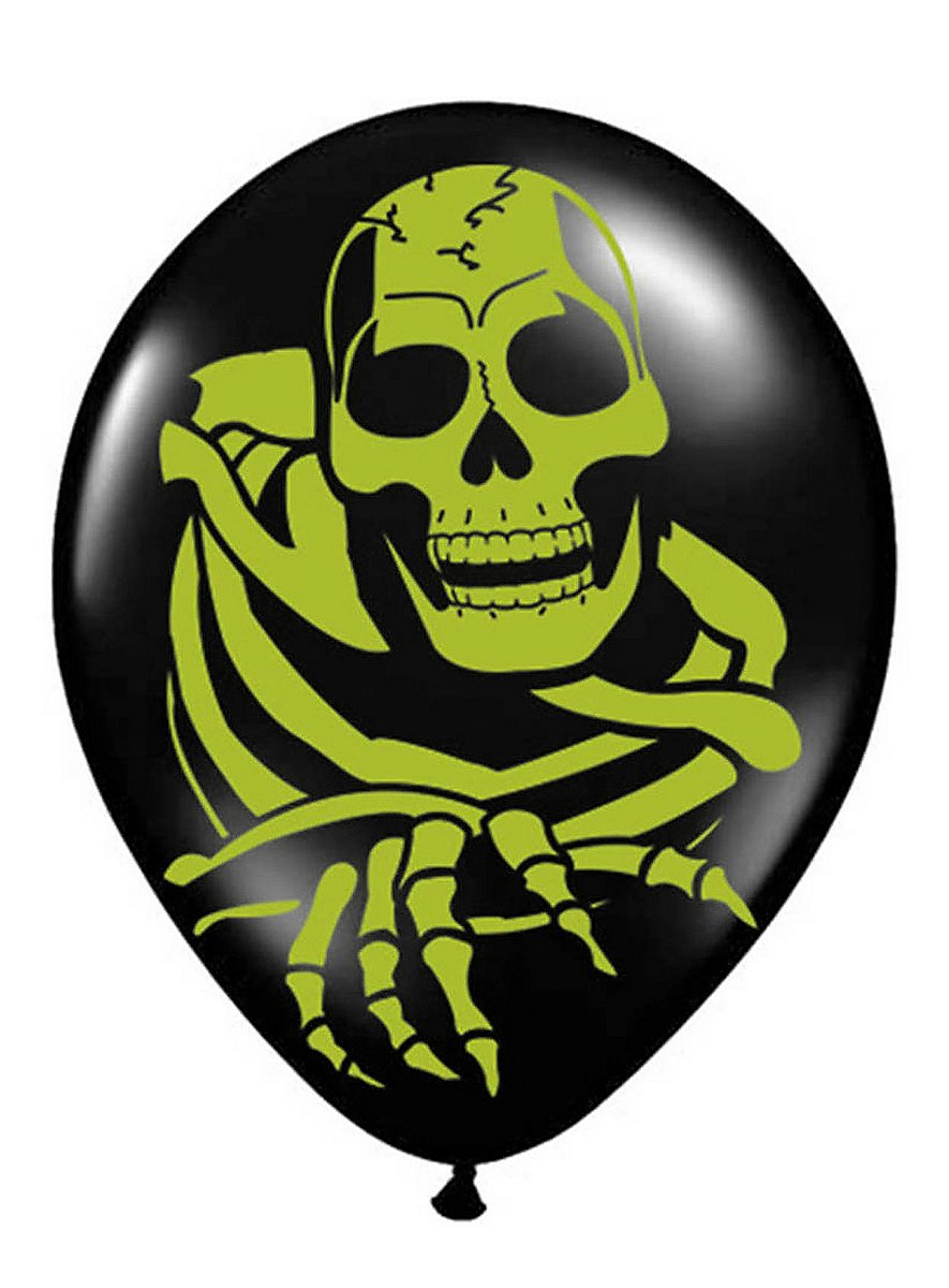 Neon skeleton balloons 8 pieces - maskworld.com
