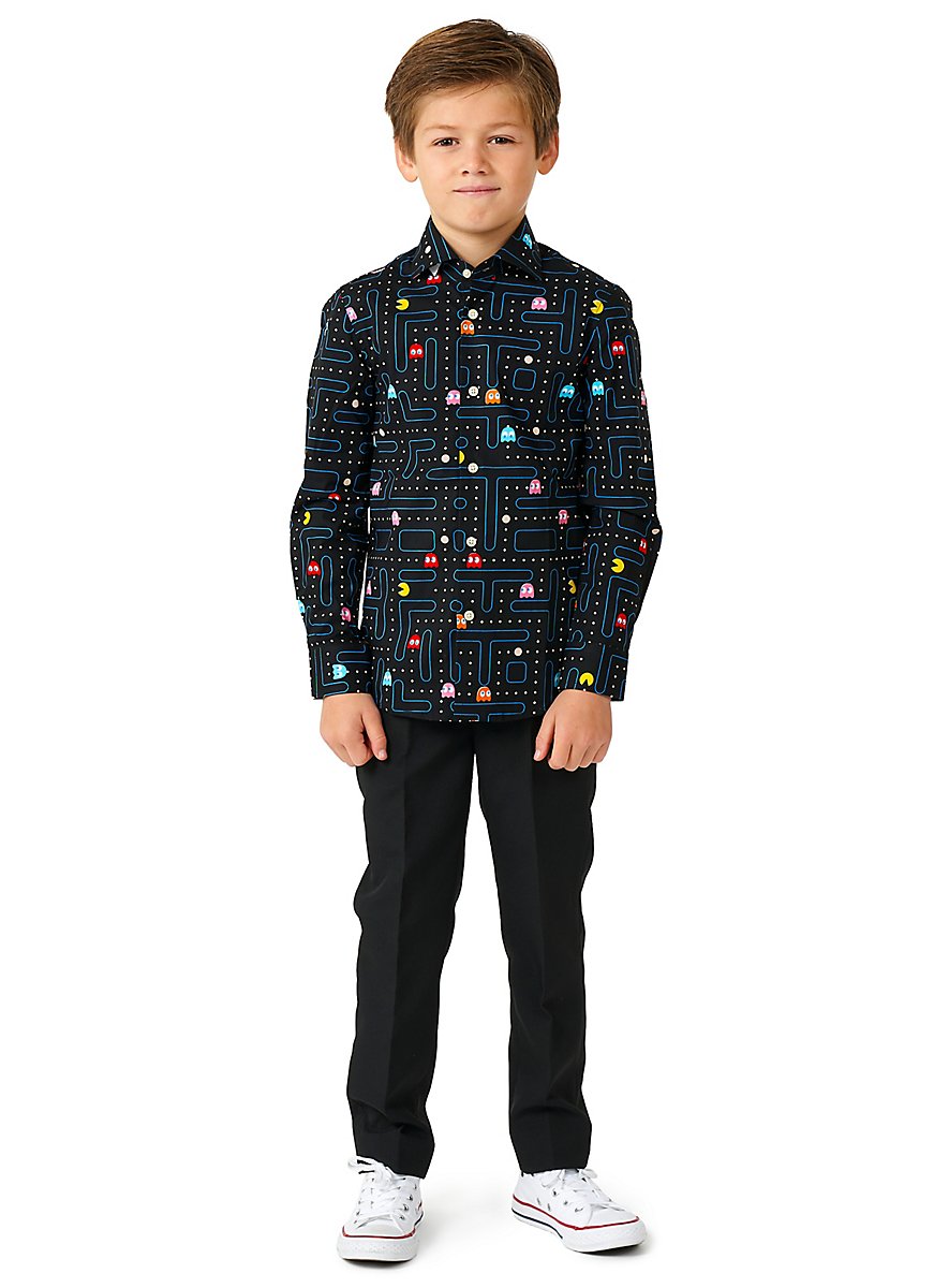 OppoSuits Boys Pac-Man Kinder Hemd - maskworld.com