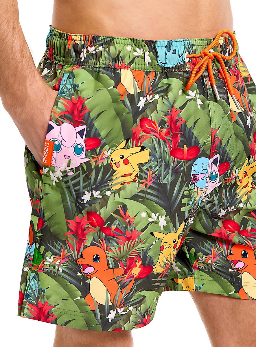 OppoSuits Pokémon Tropical Forest swimming trunks - maskworld.com