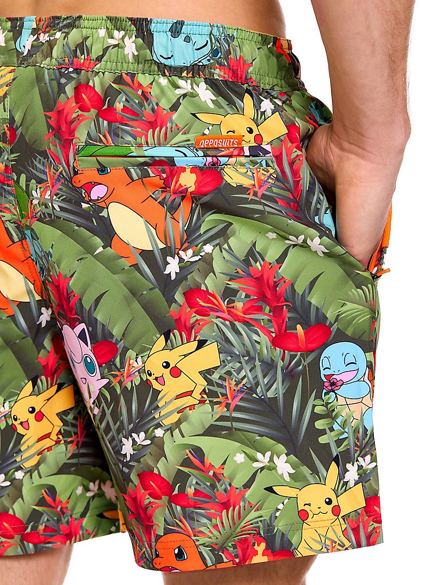 OppoSuits Pokémon Tropical Forest swimming trunks - maskworld.com