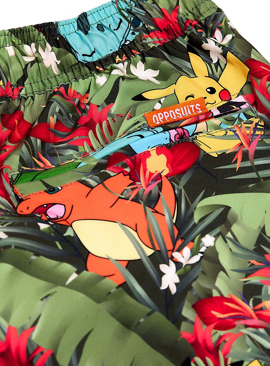 OppoSuits Pokémon Tropical Forest swimming trunks - maskworld.com