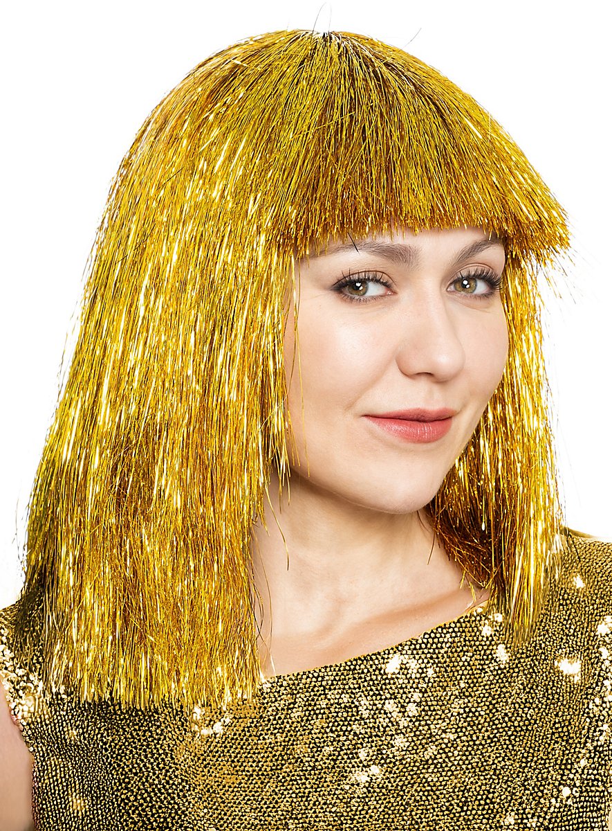 Parrucca in orpello oro - maskworld.com