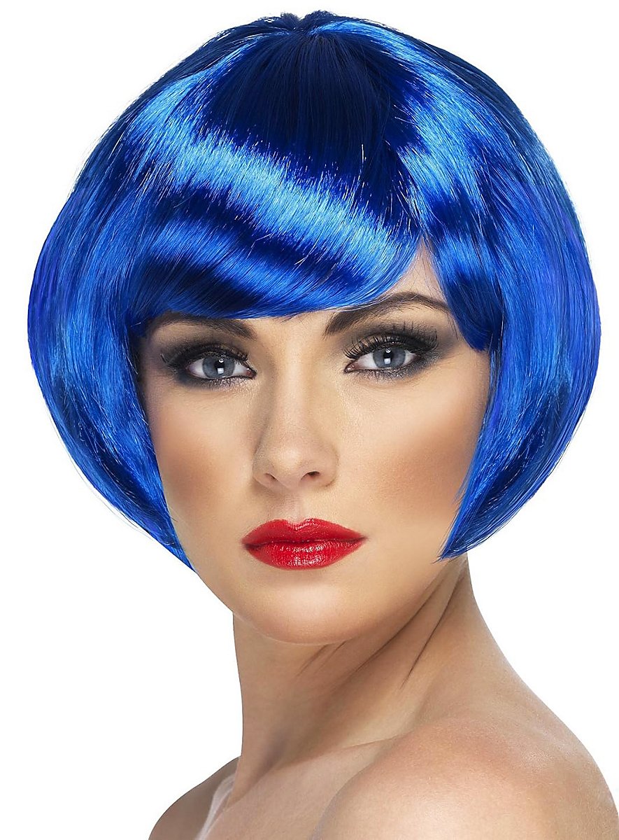 Peluca Corte Bob Azul - maskworld.com