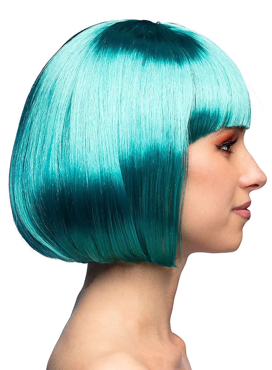 Peluca Corte Paje Verde Azulado - maskworld.com