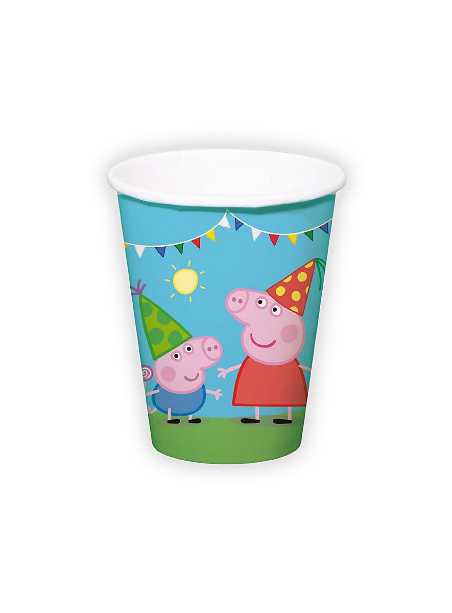 Peppa Wutz drinking cup 8 pieces - maskworld.com