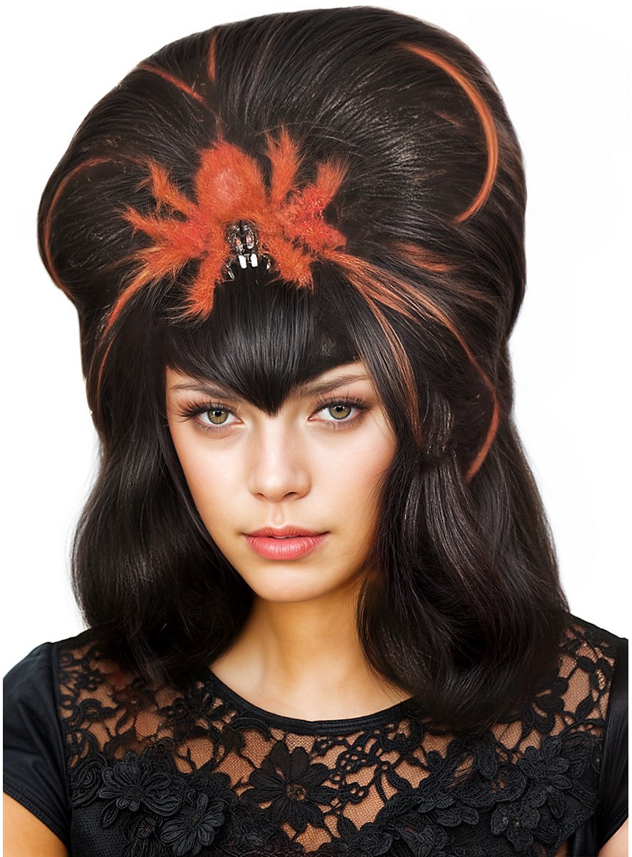 Perruque vampire Spider-Hive avec araignée - maskworld.com