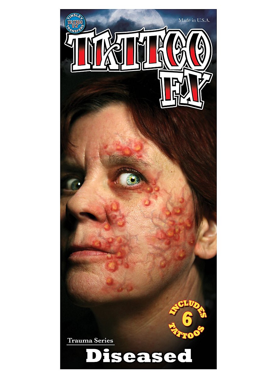 Pestbeulen Plak-Tattoo - maskworld.com