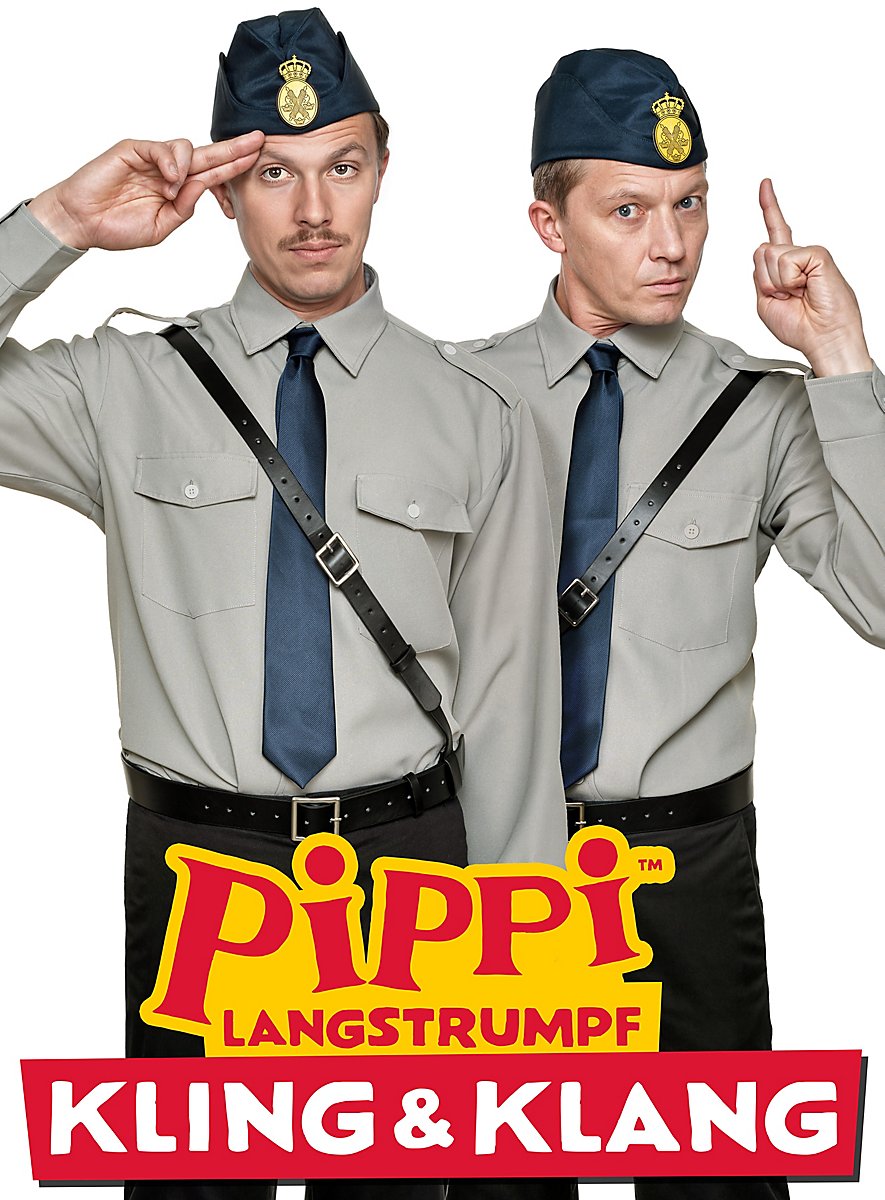 Pippi Longstocking - Kling and Klang police costume - maskworld.com