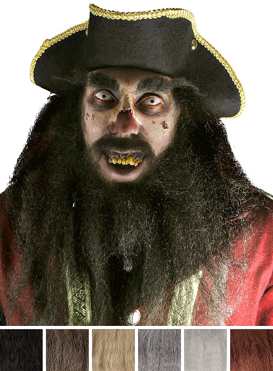 Piratenbart Blackbeard Met Volle Baard En Snor - maskworld.com