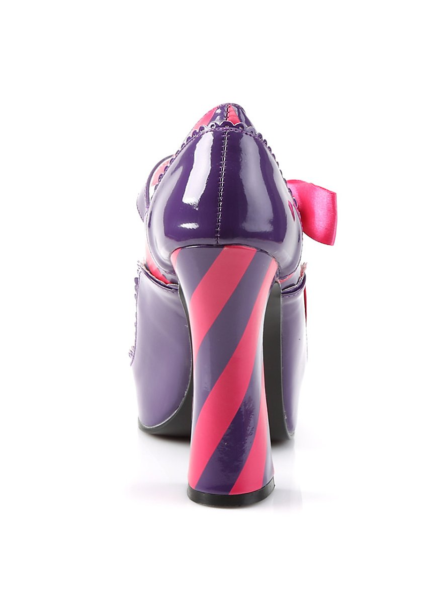 Platform shoes with bows pink-purple - maskworld.com