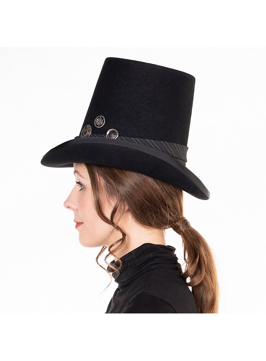 Puritan Wool Felt Hat – Black “Capotain” - maskworld.com