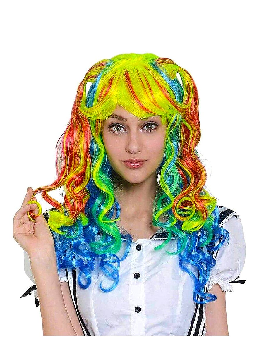 Rainbow Manga Pruik - maskworld.com