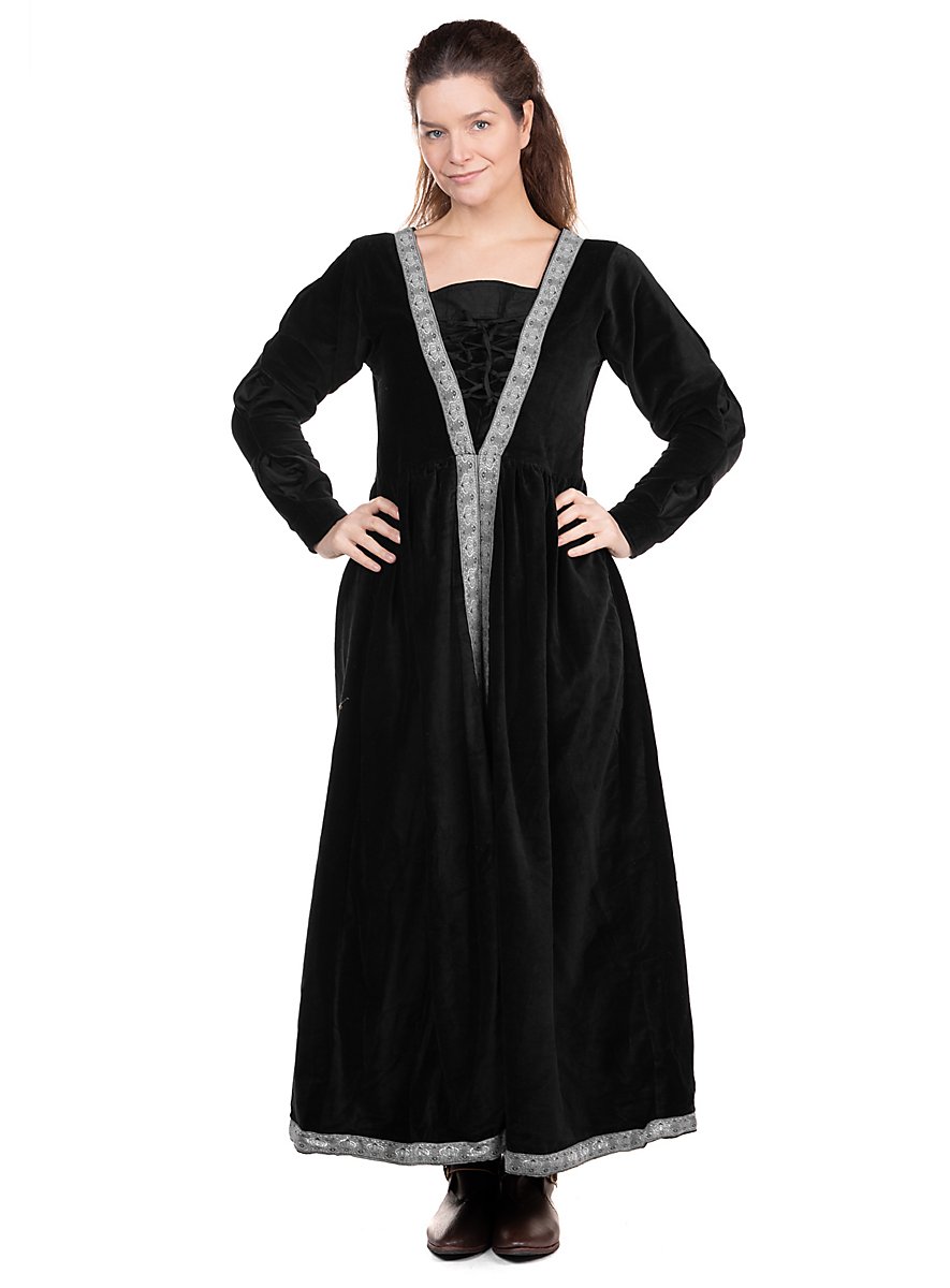 Robe de sorcière en velours rouge foncé - maskworld.com