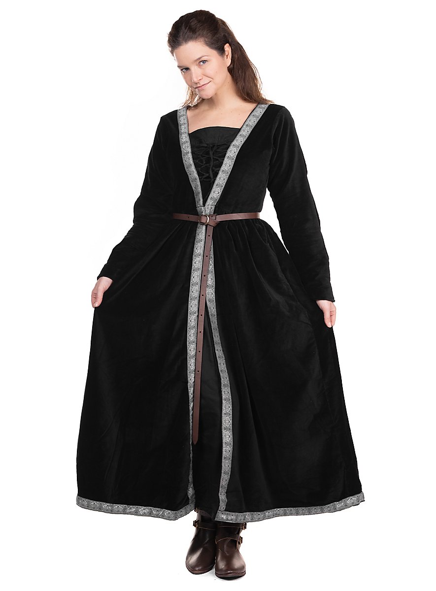 Robe de sorcière en velours rouge foncé - maskworld.com