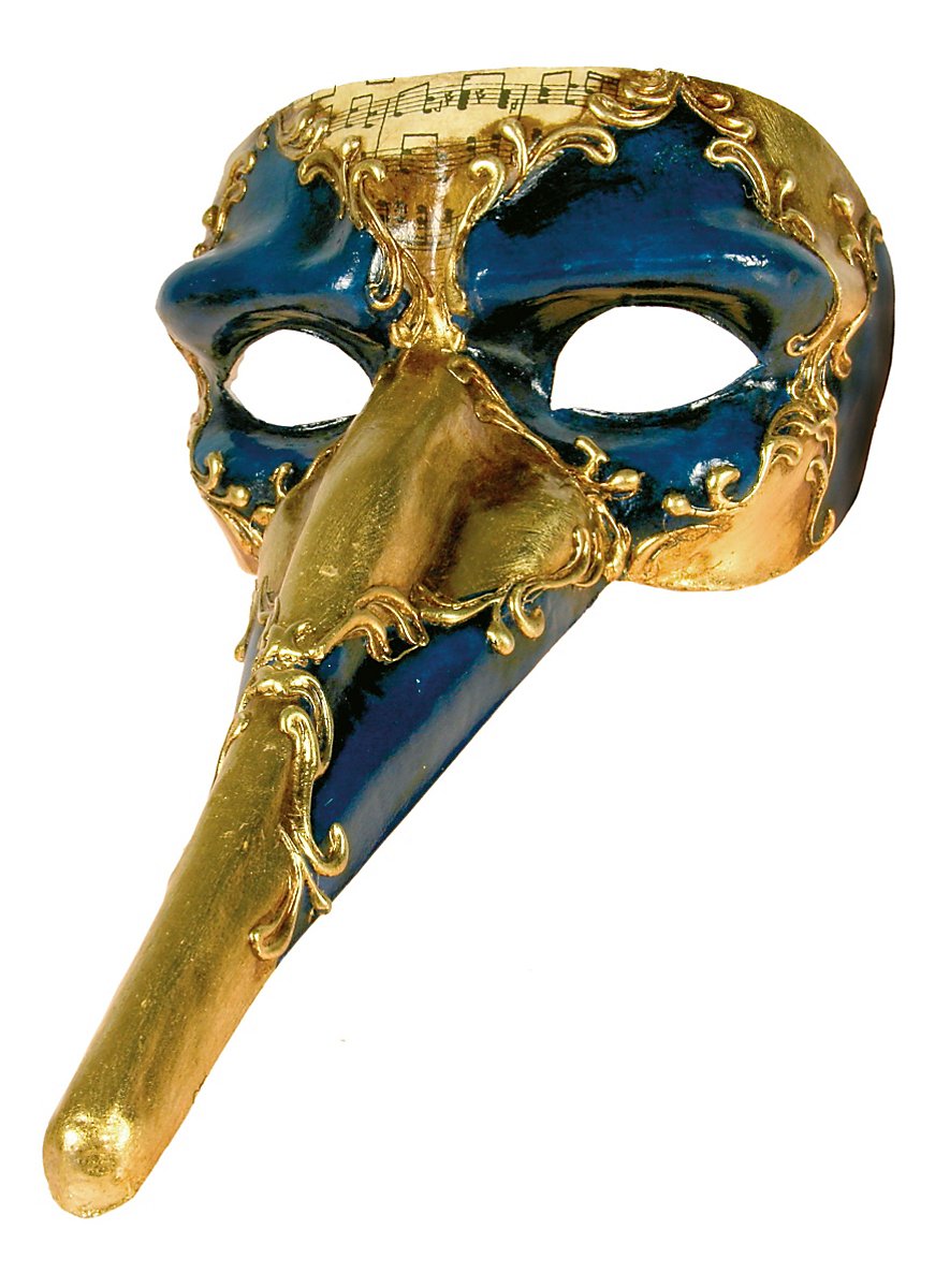 Scaramouche blu musica - maschera veneziana - maskworld.com
