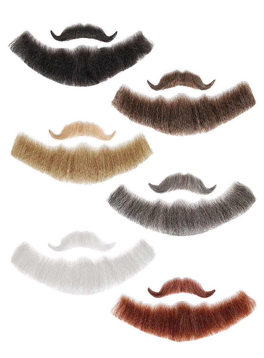 Set de Barba de Capitán con Barba Completa y Bigote - maskworld.com