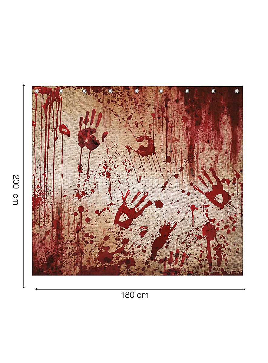Shower Curtain Covered In Blood - maskworld.com