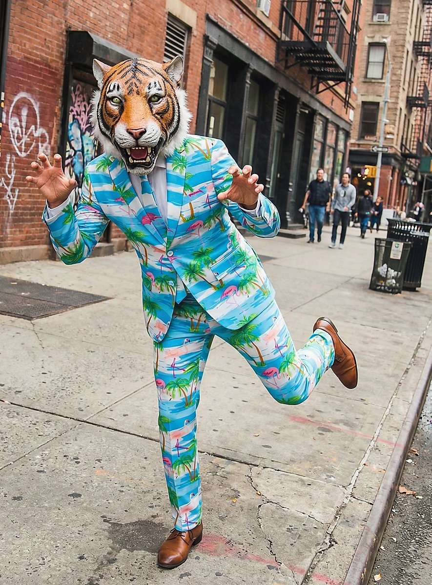 Siberian Tiger Latex Full Mask - maskworld.com