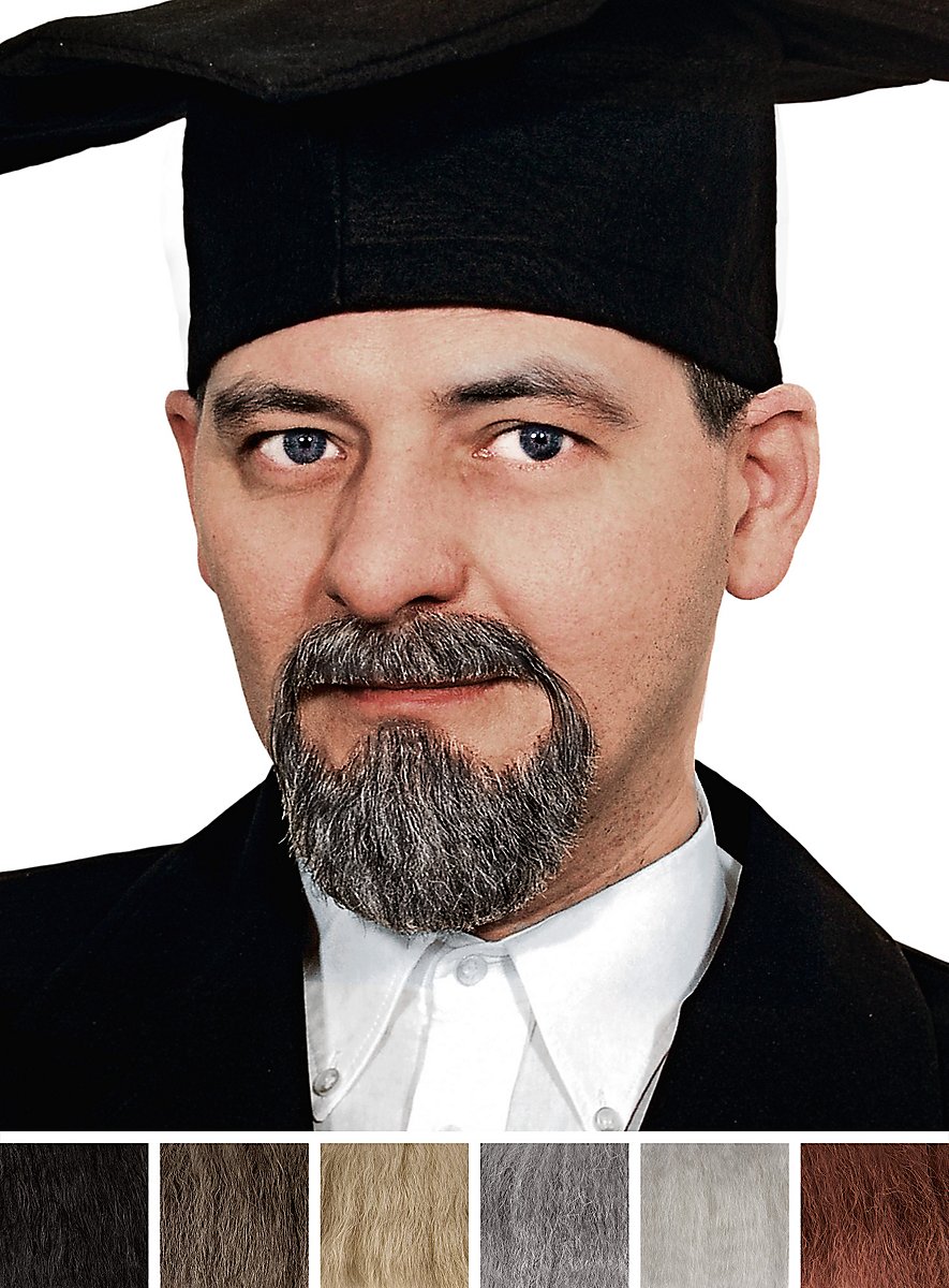 Skægsæt Professor Med Fipskæg Og Overskæg - maskworld.com