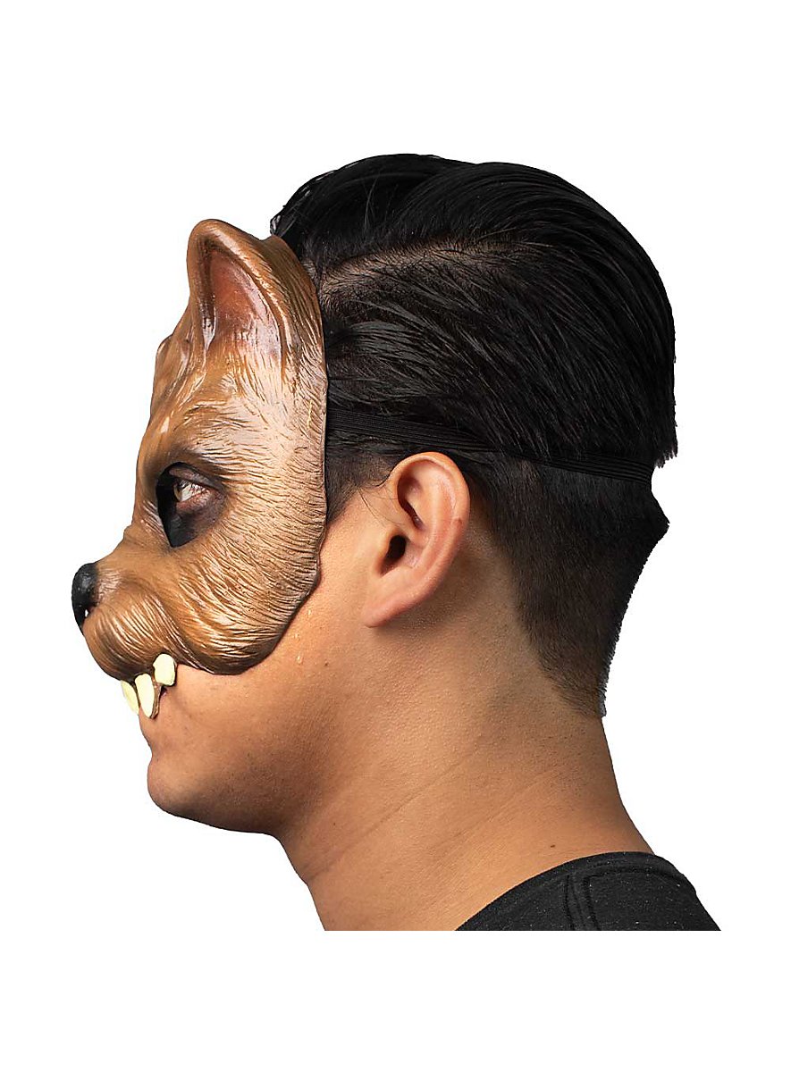 Small werewolf with overbite half mask - maskworld.com