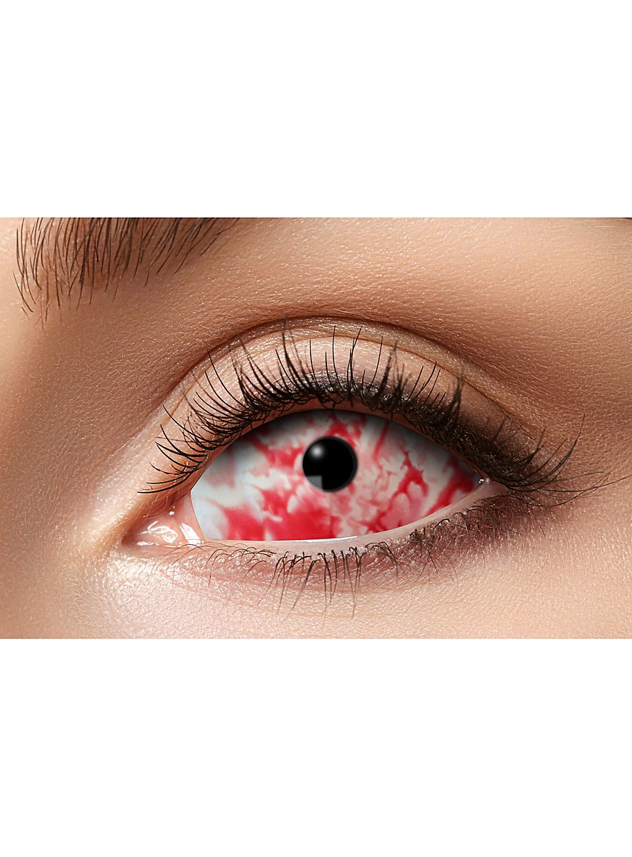 Splattered Blood Sclera Contact Lenses - maskworld.com