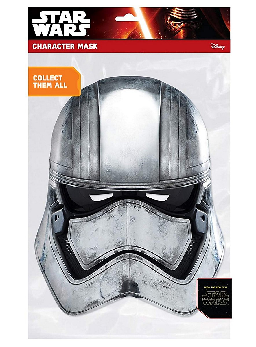 Star Wars 7 Captain Phasma cardboard mask - maskworld.com