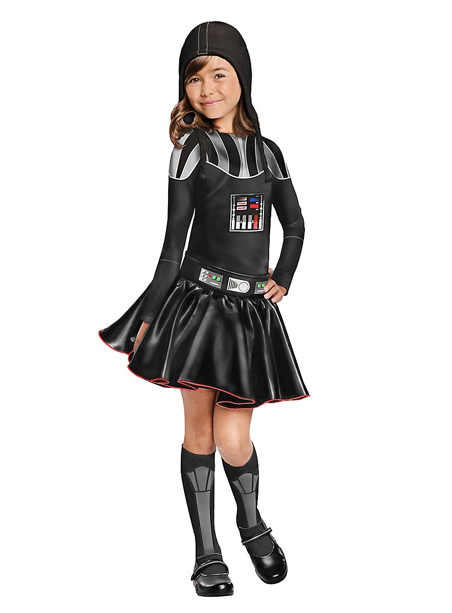 Star Wars Darth Vader Girls Kids Costume - maskworld.com