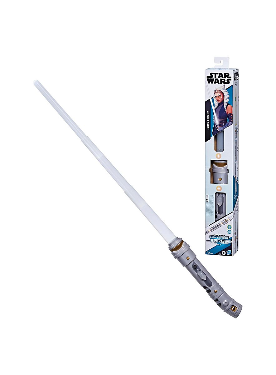 Star Wars Lightsaber Forge Ashoka Tano extendable white lightsaber ...