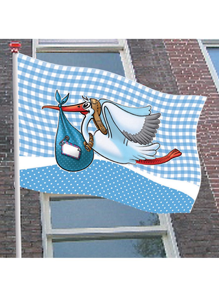 Stork baby flag - maskworld.com