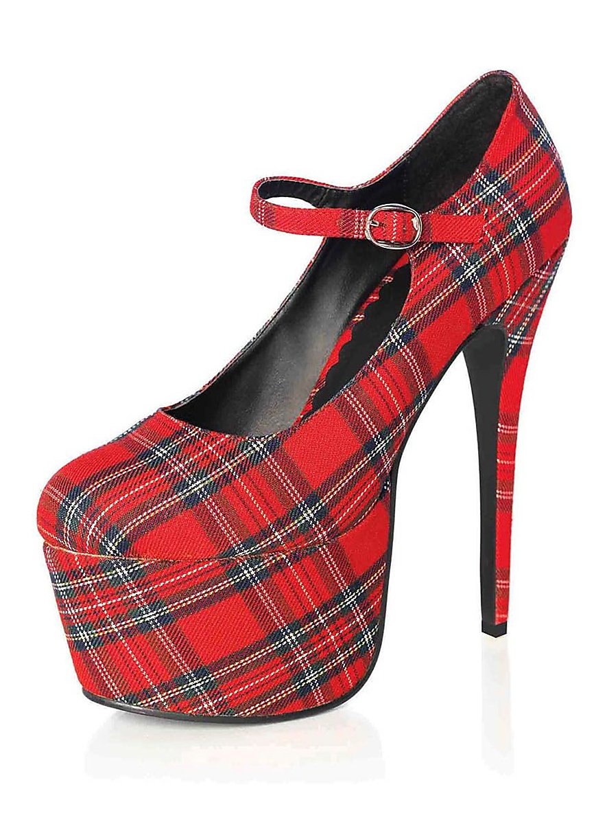 Talons hauts écossais rouges - maskworld.com