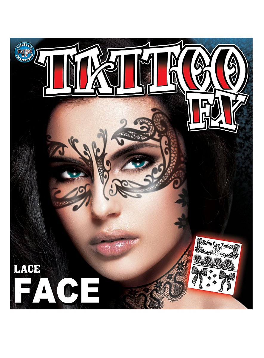 Tatuaggio adesivo del viso Burlesque - maskworld.com