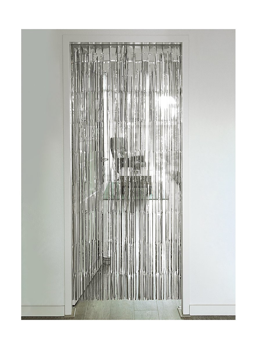 Tenda per porta in argento metallizzato - maskworld.com