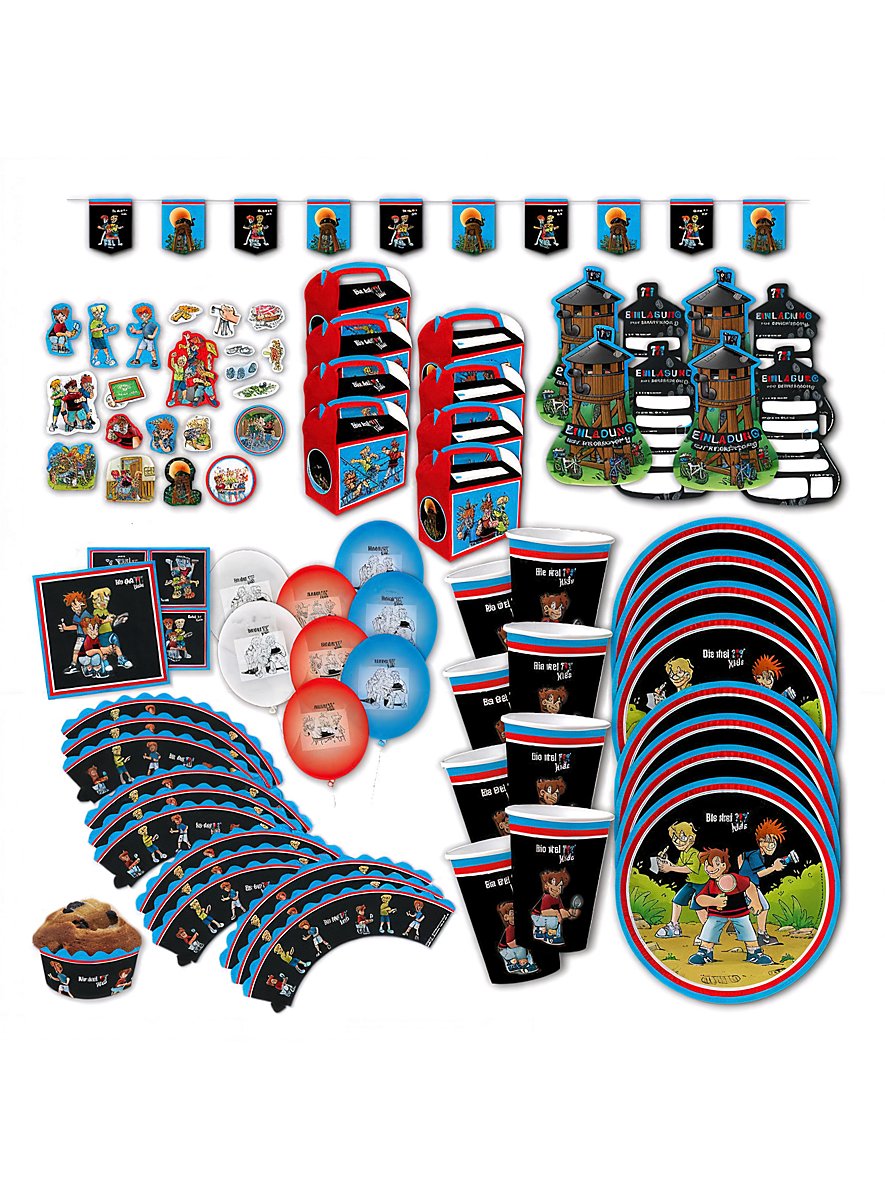 The Three Investigators Kids – Party Box, 136 pieces - maskworld.com