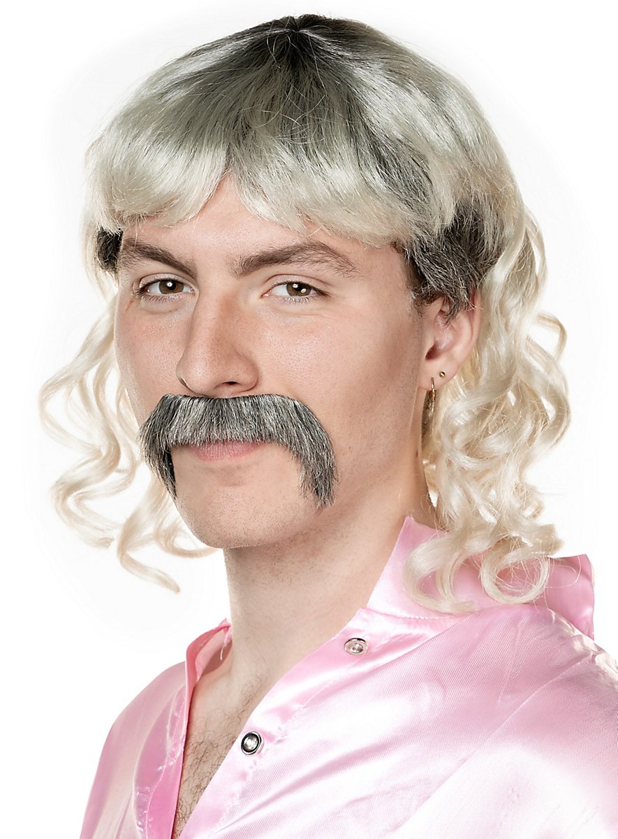 Tiger King Pimp Wig with Moustache - maskworld.com