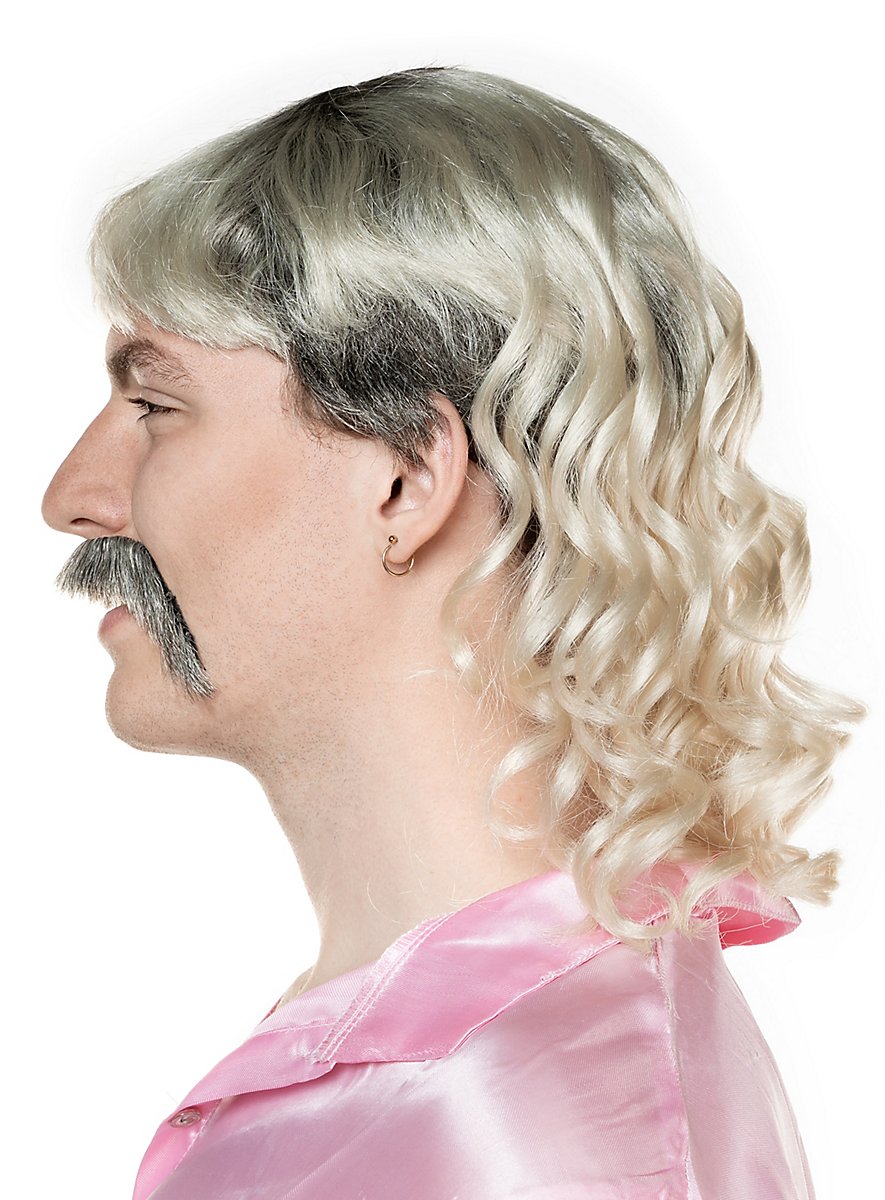 Tiger King Pimp Wig with Moustache - maskworld.com