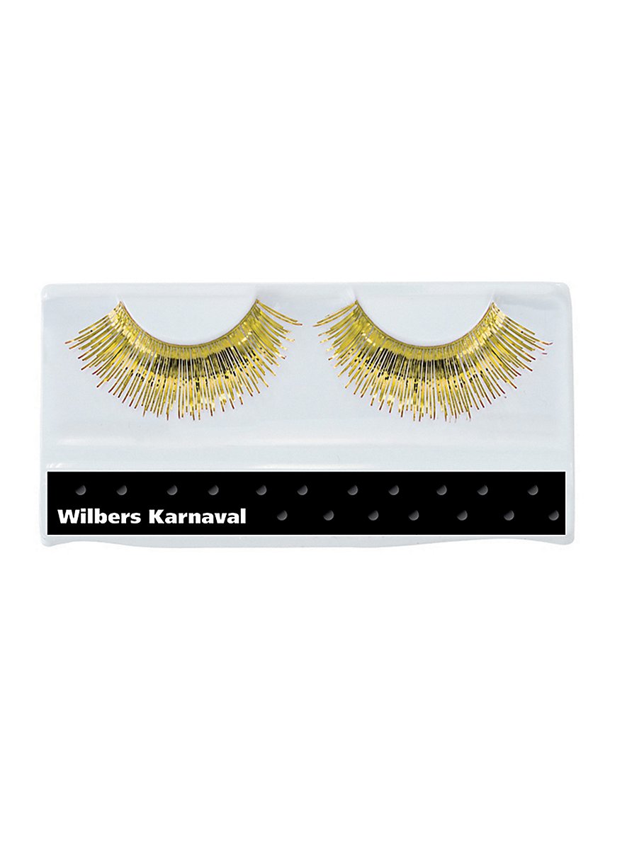 Tinsel eyelashes gold - maskworld.com