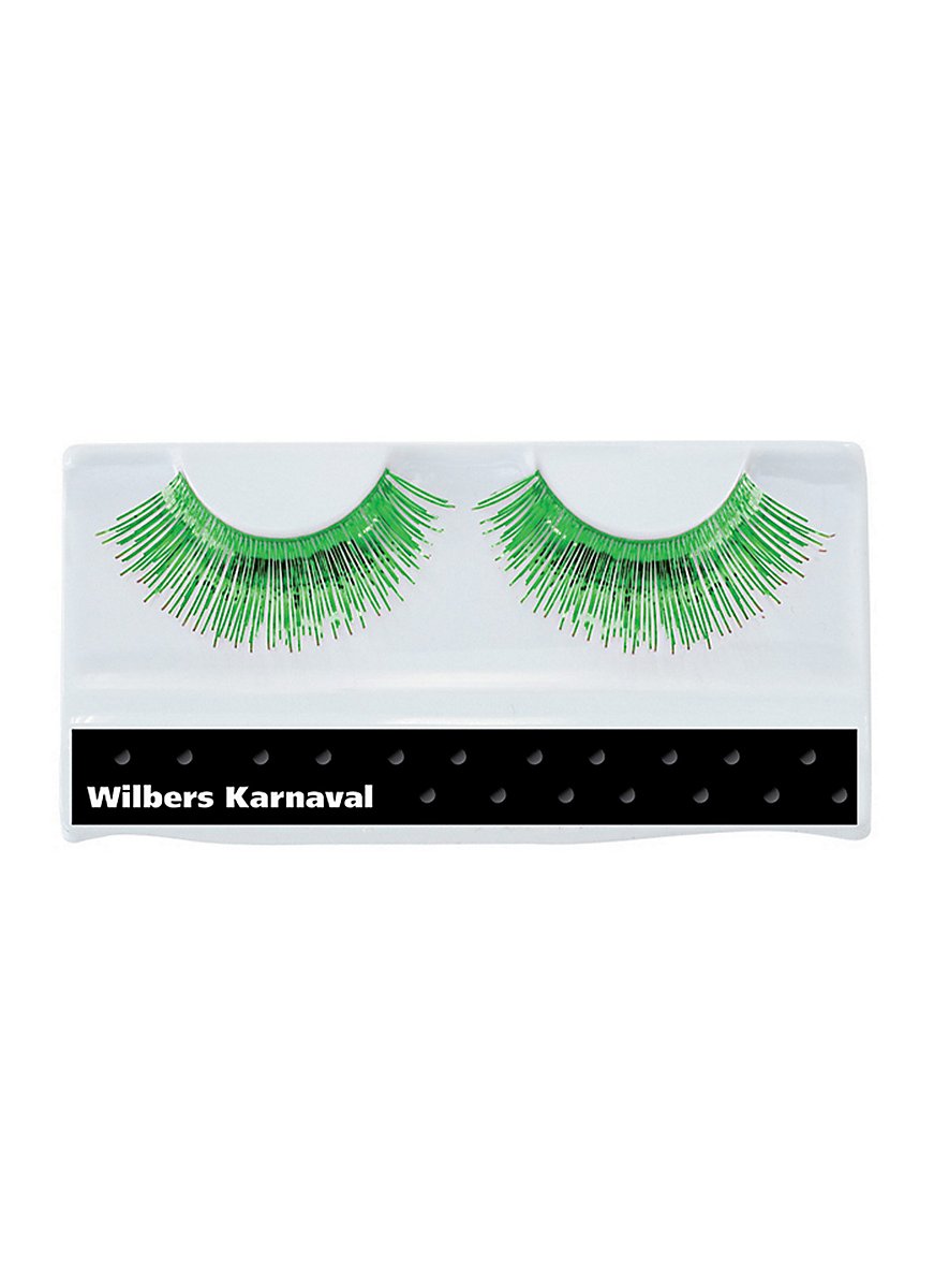 Tinsel eyelashes green - maskworld.com