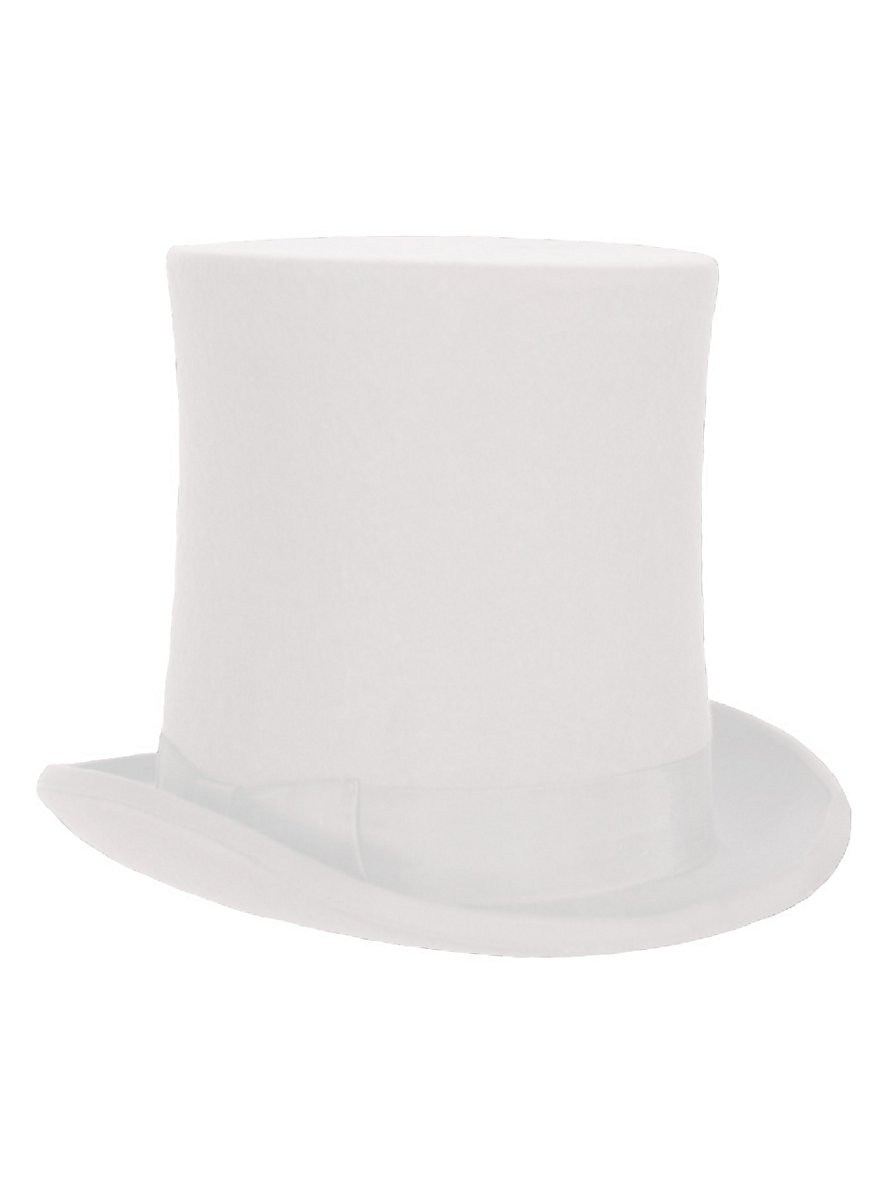 Top hat white 21 cm - maskworld.com