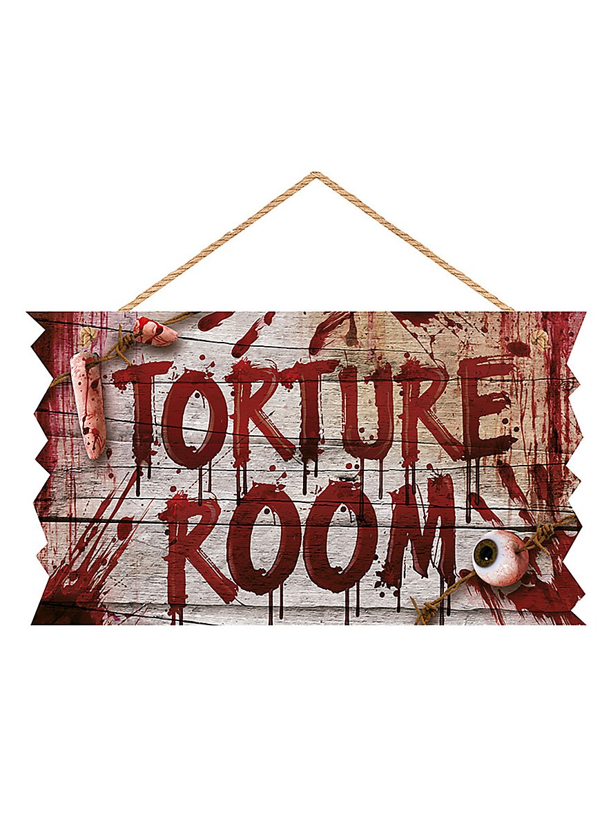 "Torture Room" Decorative Wooden Sign - maskworld.com