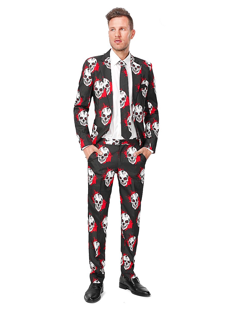 Abito per la festa di Halloween SuitMeister™ Skull Blood maskworld.com ...