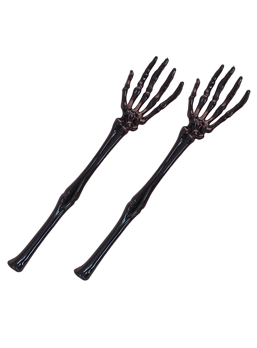 Two Black Skeleton Arms Halloween Decoration - maskworld.com