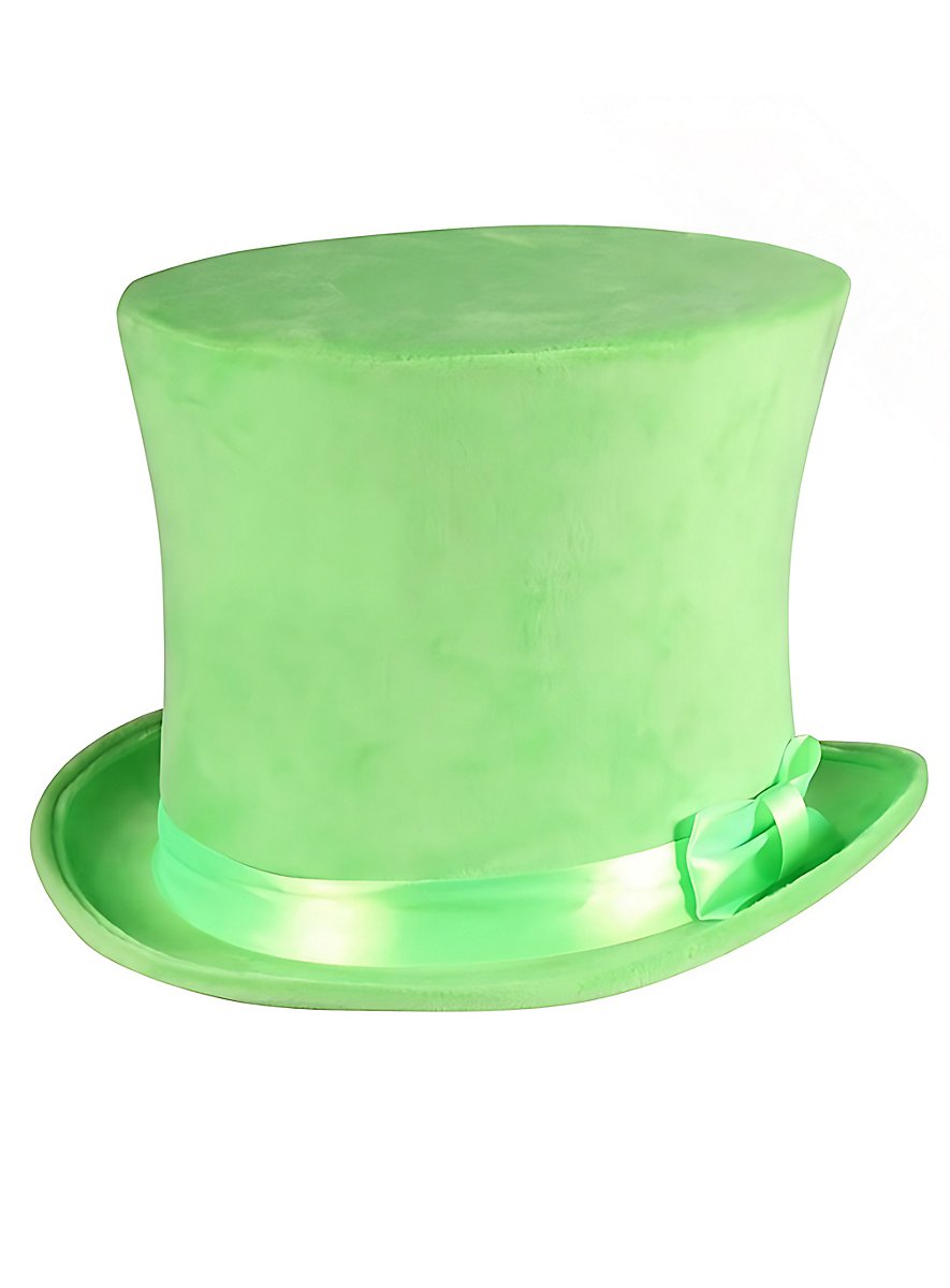 Velvet Top Hat in Neon Green - maskworld.com