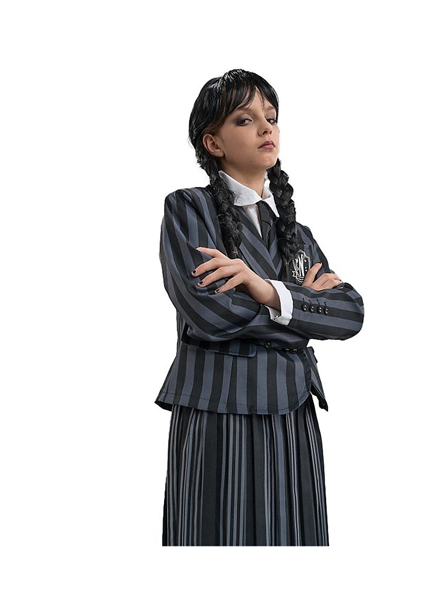 Wednesday school uniform black and gray for girls - maskworld.com
