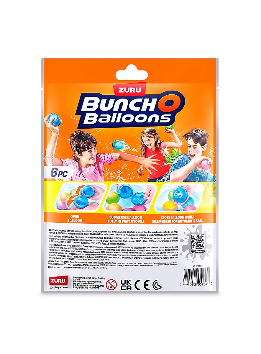 Zuru – Bunch O Balloons – Reusable Water Balloons 6-Pack - maskworld.com