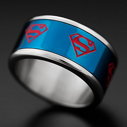 Superman Spinning Ring blue - superepic.com