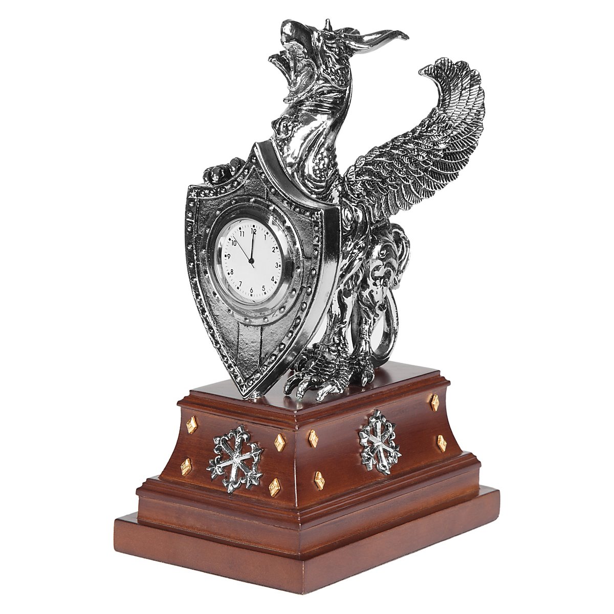 Heraldic Griffin Desk Clock - superepic.com